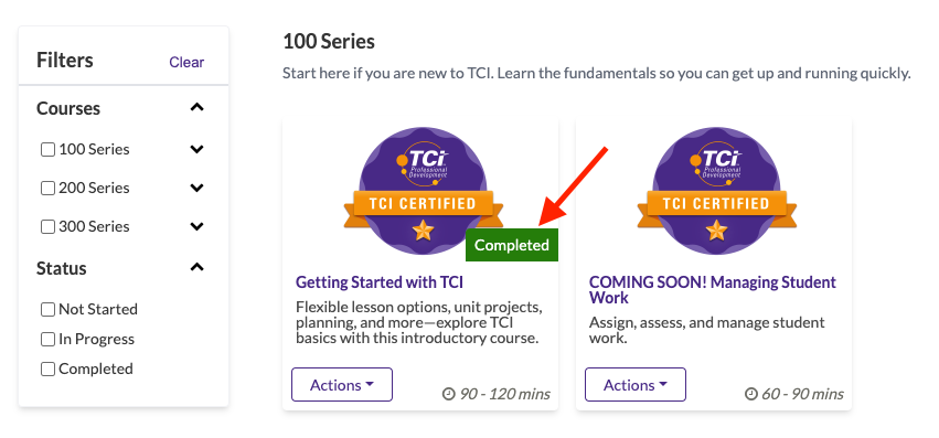 Use TCI's Professional Development Courses