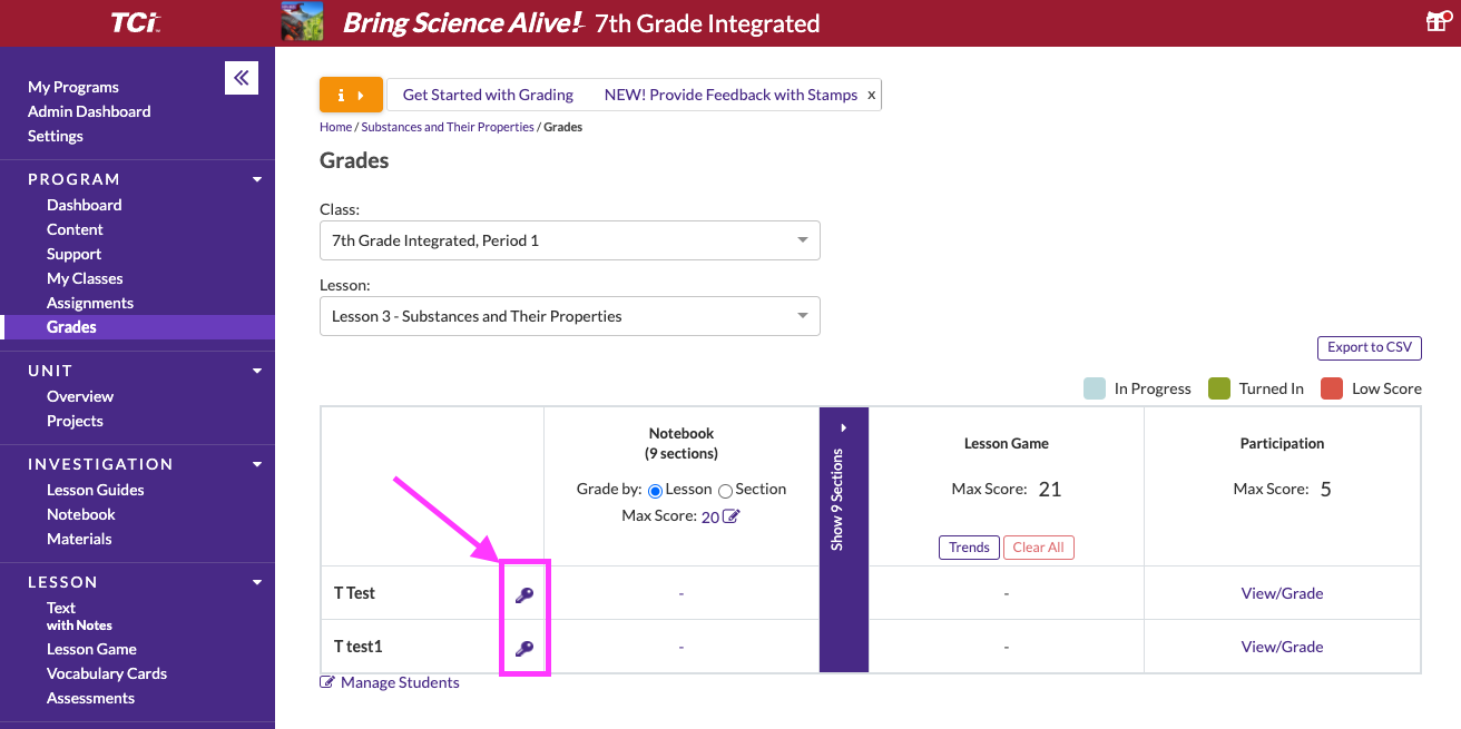 What Students See in Their Accounts