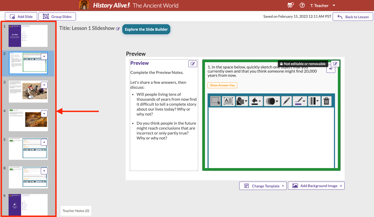 How to Use the Slide Builder Tool