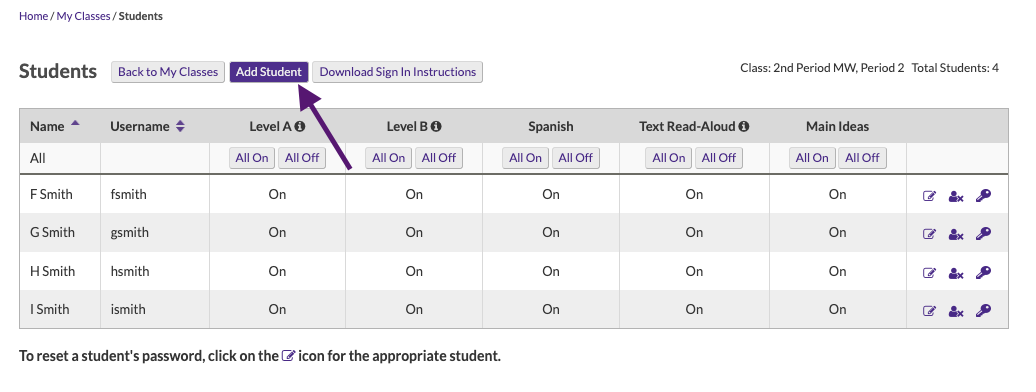 Transfer Students from One Class to Another