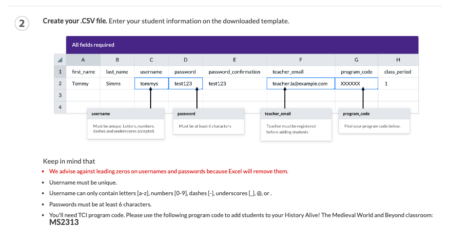 Add Students Through a Batch Import