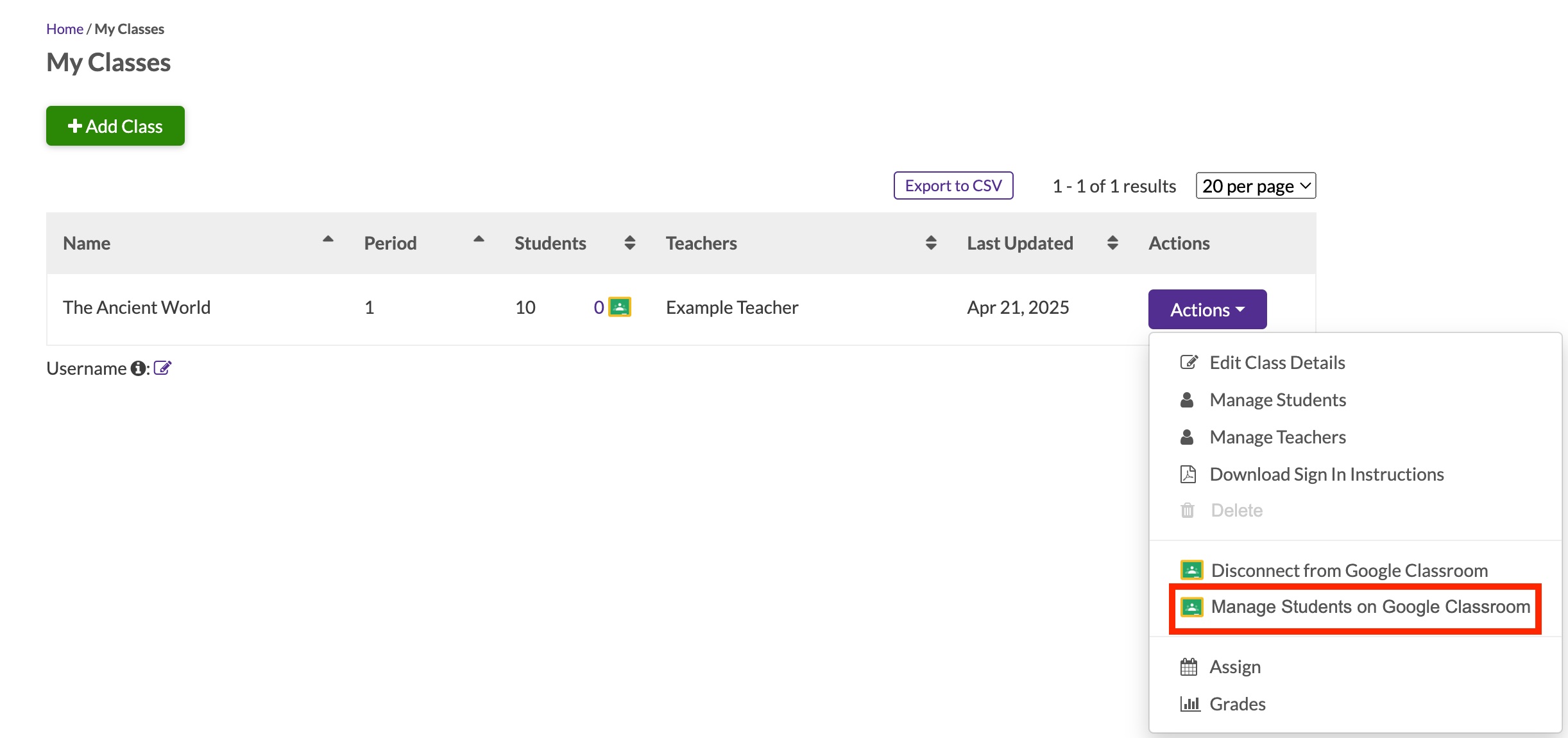 Set up and Use TCI's Google Classroom Integration