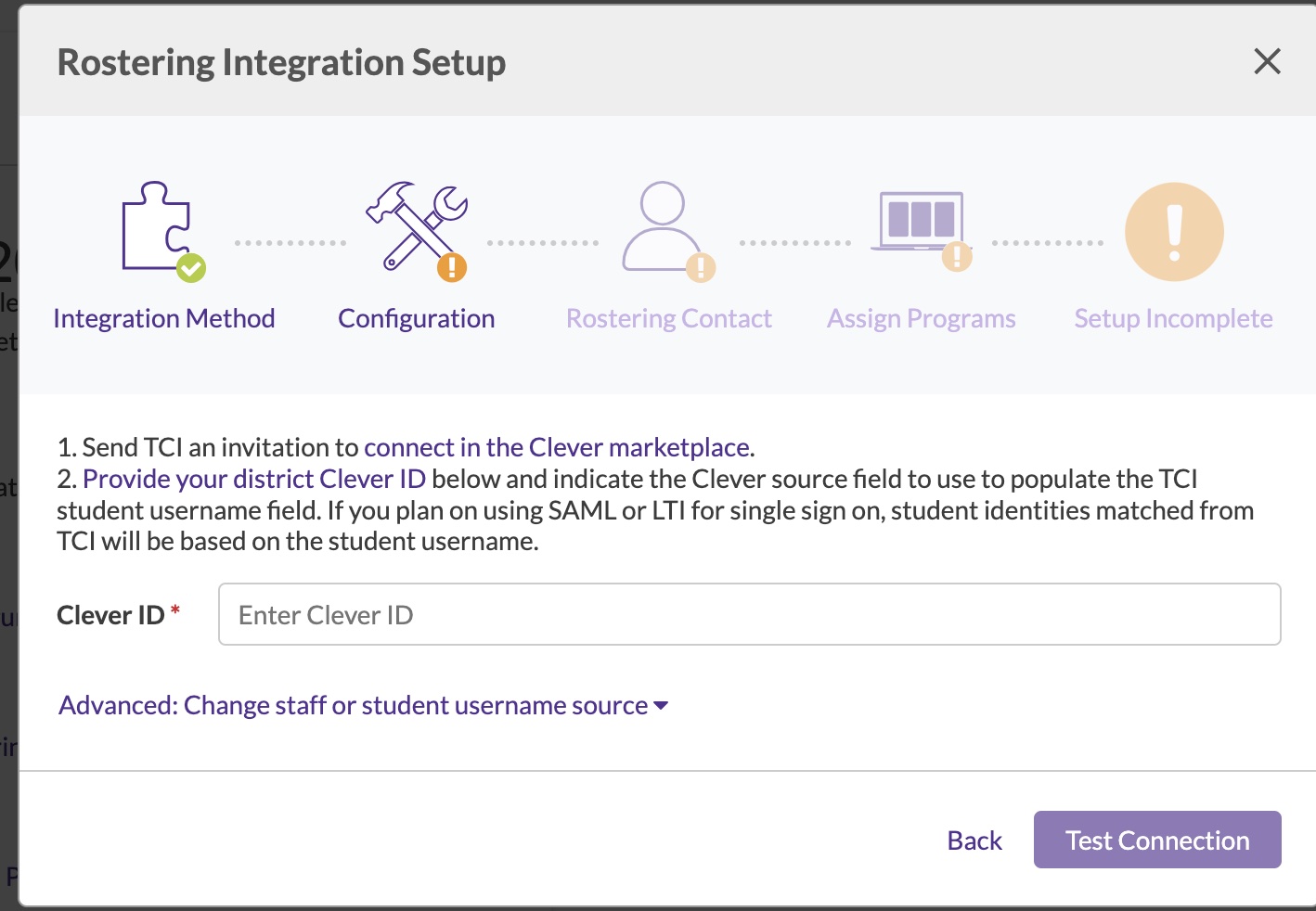 Set up Clever for TCI