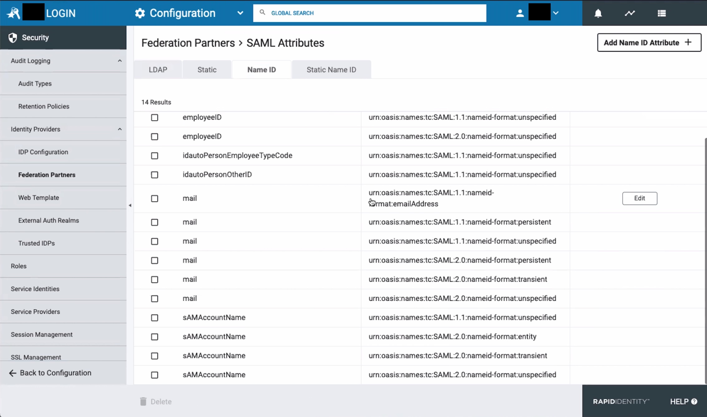 Set up RapidIdentity SAML SSO with TCI